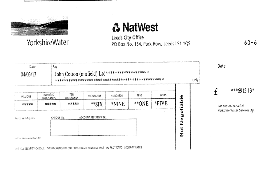 Water leak detection case study John Cotton Ltd.